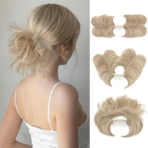 Amazon.com : ZERAL Messy Bun Hair Piece Tousled Updo Messy Hair Bun ...