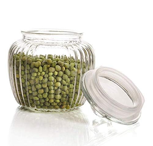 Buy Shivaaro Pop Glass Jar with Glass Airtight Lid 500 ml Transparent ...