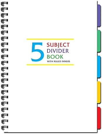 Cherry Subject Divider Lined/Ruled Sections Project Book B5 (176 ...