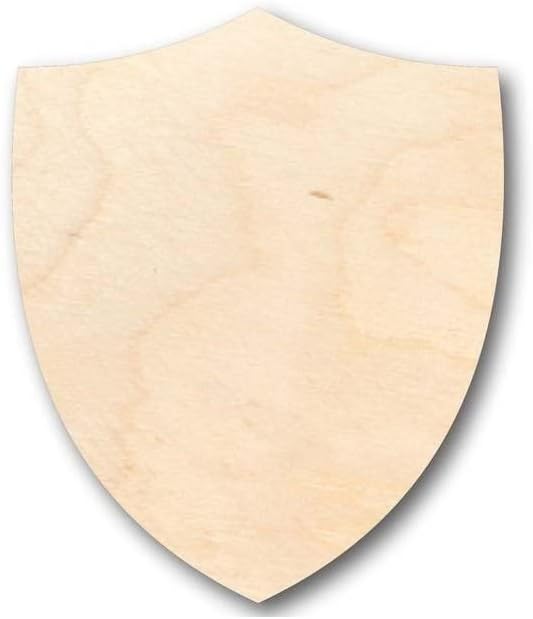 Amazon.com: 32 Pack Wood Shield Cutouts Unfinished Wooden Shield ...