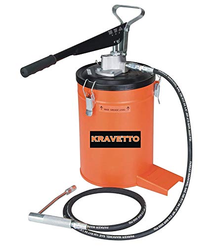Buy KRAVETTO® Heavy Duty 6 KG Grease Bucket | Grease Pump complete with ...