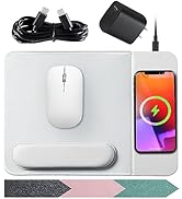 Amazon.com: 15W Wireless Charging Mouse Pad with Wrist Support, Fast Qi ...