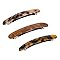 Amazon.com : 3PCS French Tortoise Shell Automatic Hair Barrettes and ...
