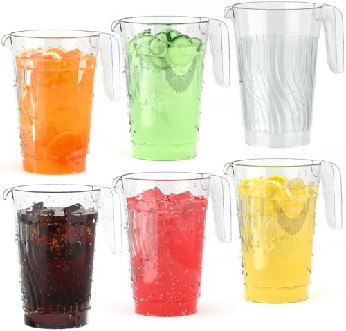 Amazon.com: Dining Collection Clear Plastic Pitcher – 52 oz – 2 Pack ...