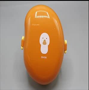 Buy skyzone Mango Shaped Lunch Box with Partition & Spork Peach Online ...