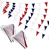 Amazon.com: 100 Feet Red Dark Blue & White Pennant Banner Flags String ...