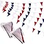 Amazon.com: 100 Feet Red Black & White Pennant Banner Flags String ...