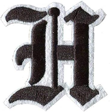 Amazon.com: 2"H Old School Monogram Letter Embroidery Patch Sew/Iron on ...