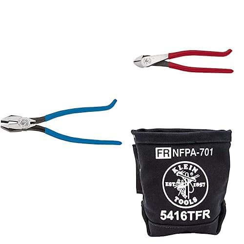 Klein Tools Pliers Kit, D248-9ST Ironworker's Diagonal Cutting Pliers ...