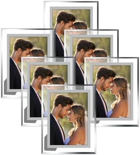 Amazon.com - Yopih 8x10 Picture Frame Set of 6, Glass Photo Frames Made ...