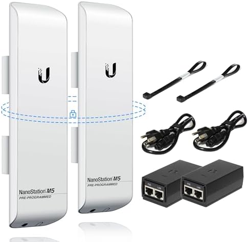 Amazon.com: Wireless Bridge Ubiquiti NanoStation M5 PRE-CONFIGURED ...
