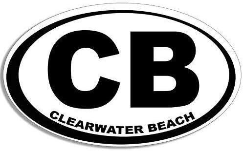Amazon.com: Imán de 3 x 5 pulgadas ovalada CB Clearwater Beach Sticker ...