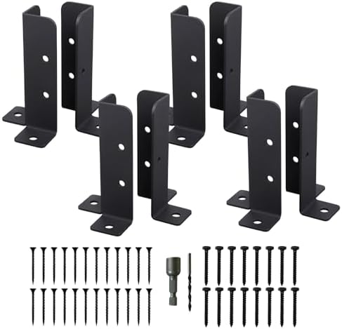 Wpbhk 4Pcs Adjustable Deck Post Anchor Base Brackets Fit 1.5x1.5,2x2 ...