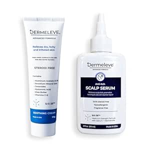 Amazon.com: Dermeleve Itch-Free Bundle with 60g Cream and Scalp Serum ...