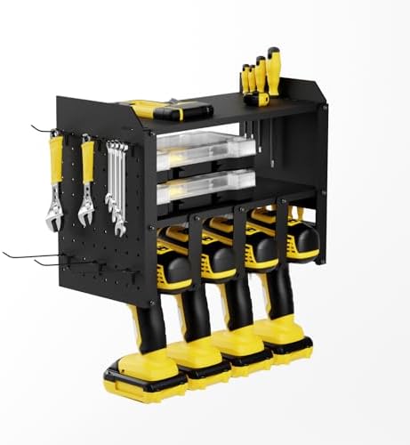 Amazon.com: YouTeMei Power Tool Organizer 8 Drill Holder Wall Mounted,3 ...
