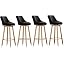 Guyifuny Swivel Bar Stools Set of 4, Counter Height Chair with Back ...