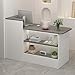 Amazon.com: Reception Desk Counter Table, L-Shap Simple Cashier Cabinet ...