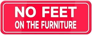 Amazon.com: Acrylic Plastic Sign Acrylic No Feet On The Furniture Sign ...