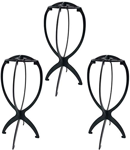 Amazon.com: Goldenvalueable Collapsible Wig Stand, Portable Wig Stand ...