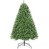 Amazon.com: 6FT Artificial Christmas Tree, Green Fat Christmas Tree ...