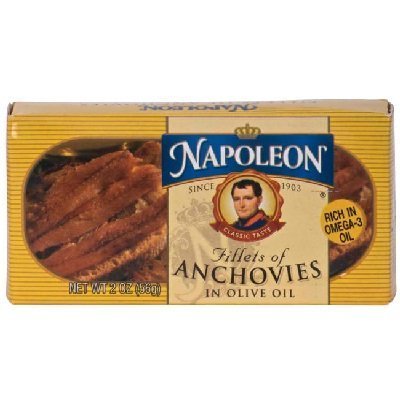 Amazon.com : Napoleon Fillets Anchovies in Olive Oil, 2 oz by Napoleon ...