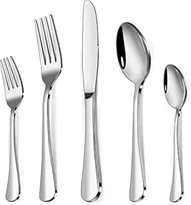 P-Plus International Heavy Duty Stainless Steel Silverware Set | 5 ...