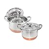 Buy Stainless Steel Donga Set With Lid, 810ml, 2 Piece (Stainless Steel ...