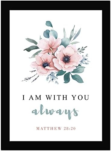 AR Creative I Am With You Always - Bible Verse Wall Photo Framed Wall ...