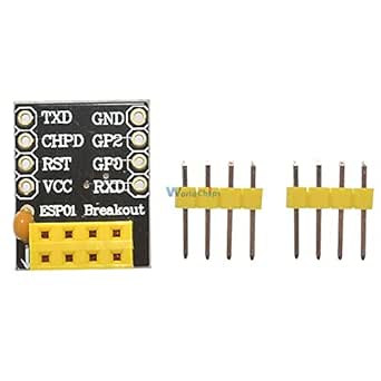 Amazon.com: 2Pcs ESP8266 ESP-01 ESP-01S Breadboard Adapter PCB for Serial WiFi Transceiver ...