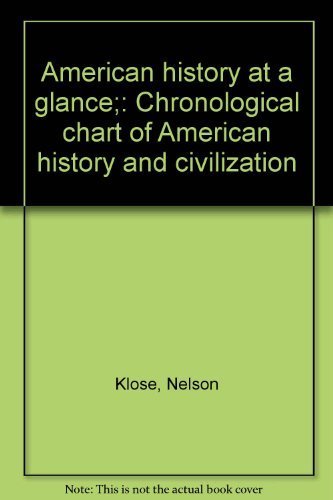 American history at a glance;: Chronological chart of American history ...