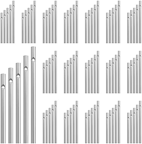 FUNSUEI 90 PCS DIY Wind Chimes Tubes, Metal Wind Chime Tubes Kit, Wind ...