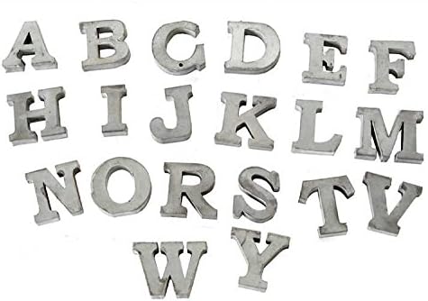 Letras de metal galvanizado – 50 piezas : Amazon.com.mx: Hogar y Cocina