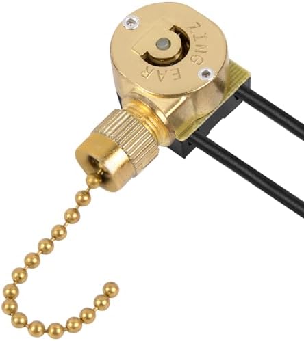 Ceiling Fan Switch Zing Ear ZE-109M Pull Chain Switch On/Off Light ...