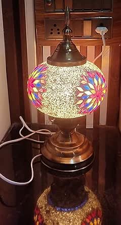 Buy GVIBE Doom Shaped Glass Table Lamp for Bedside Living & Home ...