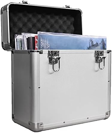 Yaheetech 12 Inch LP Storage Case Vinyl Record Storage Carry Box DJ ...
