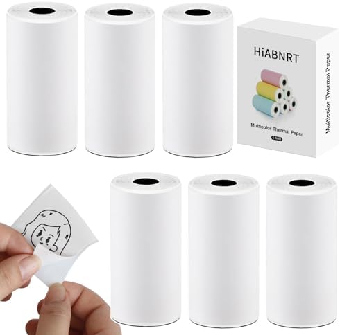 Amazon.com : T02 Thermal Printer Paper Roll, Colorful Self-Adhesive ...