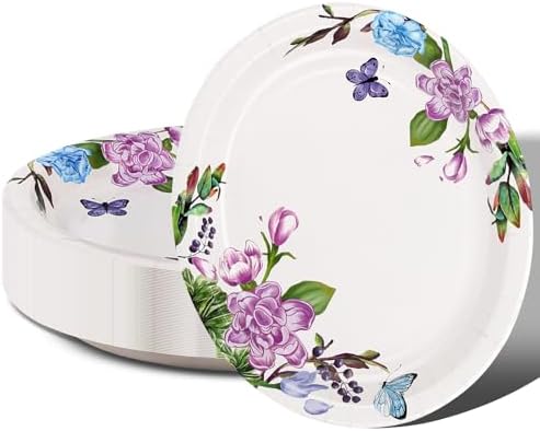 Amazon.com: TWOWYHI 50PCS Paper Plates 12Inch Oval Paper Plates Heavy ...
