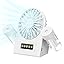 JIZZU USB Desk Fan with 2 Sprayers, Desktop Personal Fan with 4 Speeds ...