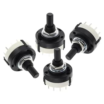 1PCS RS26 Plastic 4 Pole 3 Position Rotary Band Switch 2 Pole6 Position ...