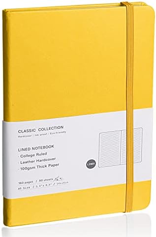 Amazon.com : HIUKOOKA A5 College Ruled Notebook,192 Pages A5 Hardcover ...