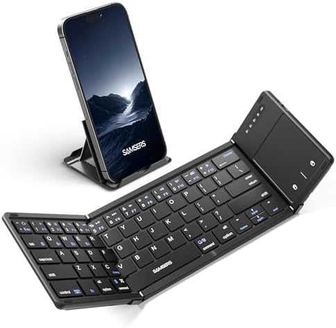 Amazon.com: ProtoArc Foldable Keyboard with Touchpad, XK01 TP Folding ...