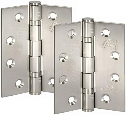 IRONZONE 4" x 3" Fire Rated Ball Bearing Door Hinges (Pair) – Grade 201 ...