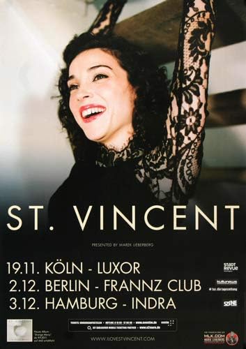 Amazon.com: St.Vincent - Strange Mercy, Tour 2011 » Concert Poster ...