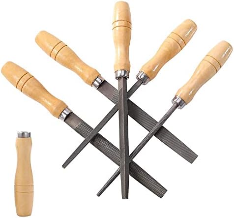 ACCOCO High Carbon Steel File Set with Wooden Handles Rasp File for ...