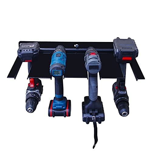 MIND&ACTION Cordless Drill Storage Rack Holds 4 Drills, Power Tool ...