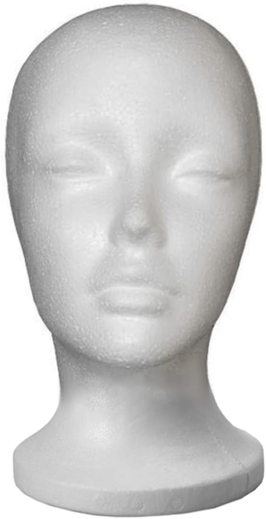 Craft Foam Wig Head, 10.83inch Mannequin Head,Hat Glasses Wig Display ...