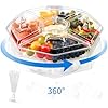 Amazon.com | Serving Tray with Lid,Rotating Cold Serving Tray with 5 ...