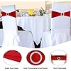 Amazon.com: BOUBONI Red Chair Sashes 50 Pack Spandex Stretch Chair Band ...