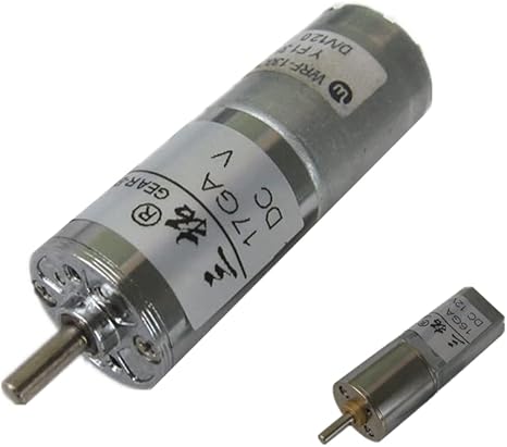 Amazon.com: 17GA 16GA DC Gear Motor 6V 12V 2.4-800RPM DIY Model Motor ...