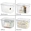 Amazon.com: ZEXALOR 4PCS Clear Plastic Storage Bins with Lid, Stackable ...
